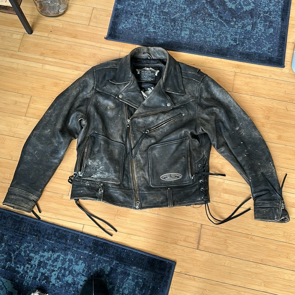 Harley Davidson Leather Jacket Extra Large Size - Gem
